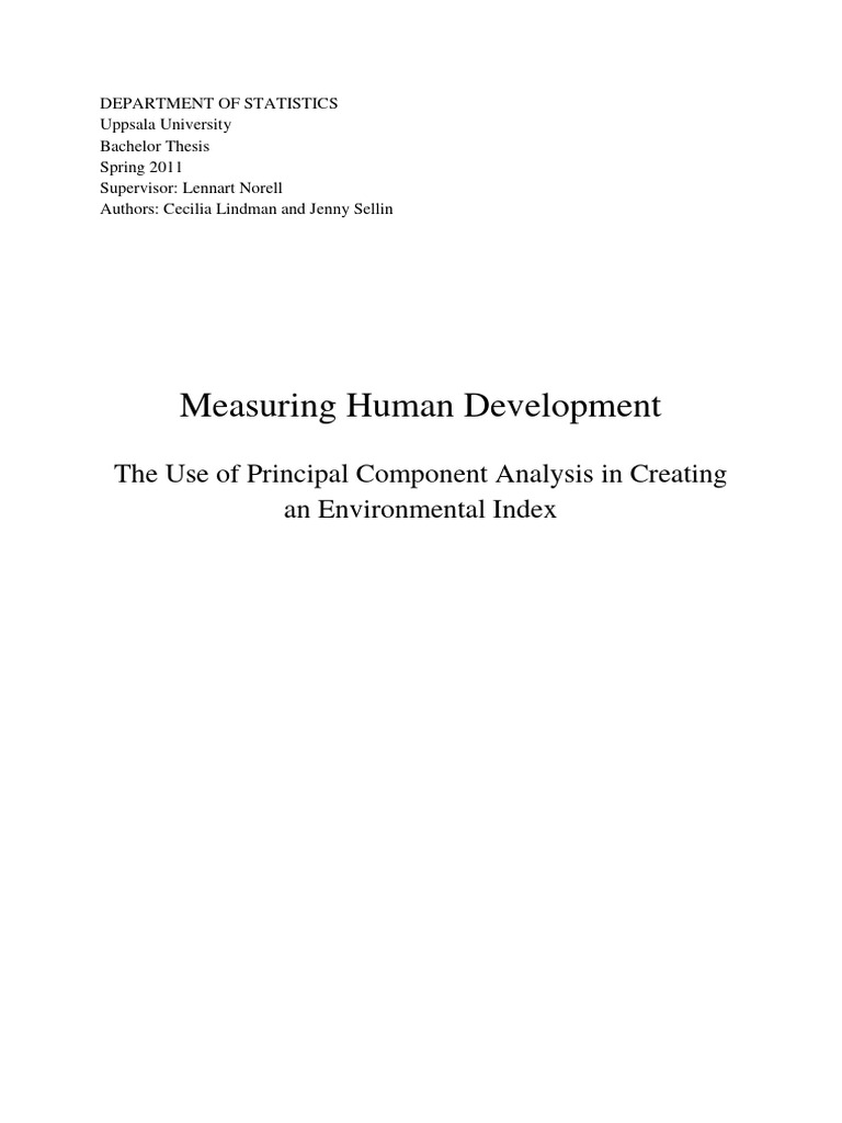 Measuring Human Development | PDF | Principal Component Analysis ...