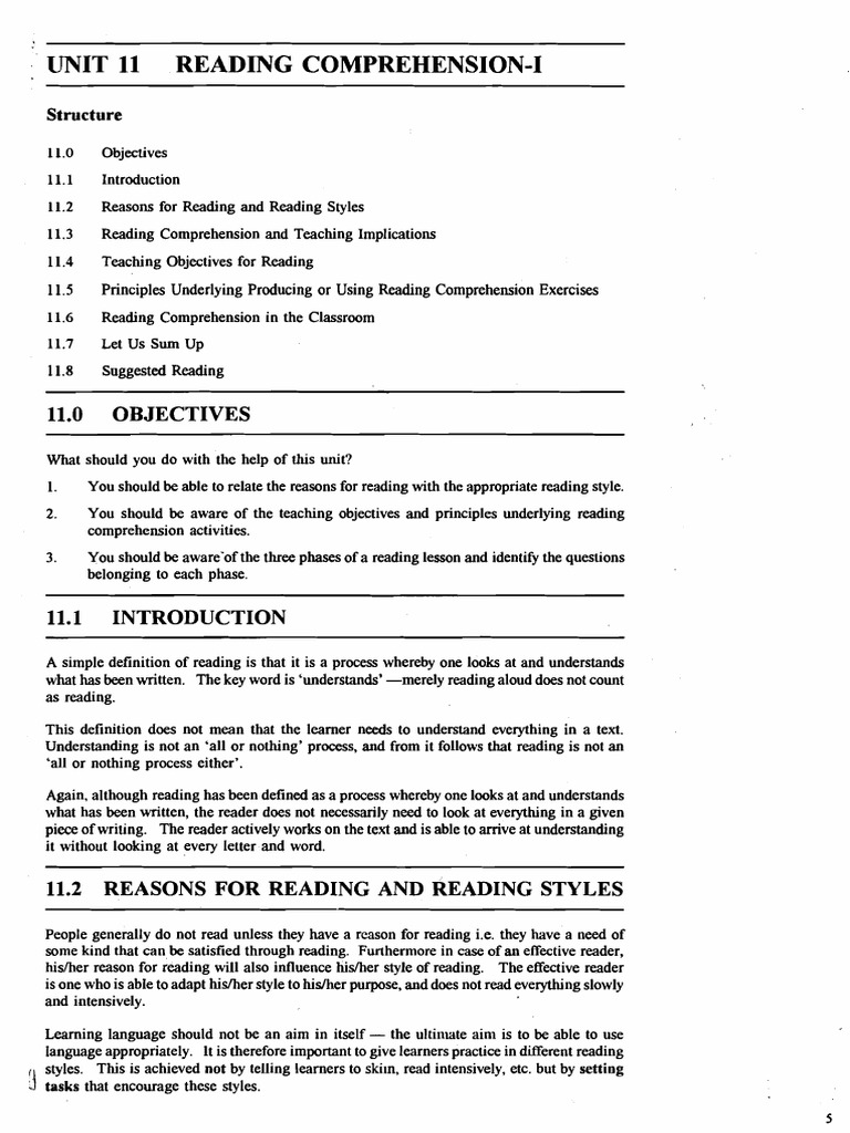 Unit 11 | PDF | Reading Comprehension | Learning