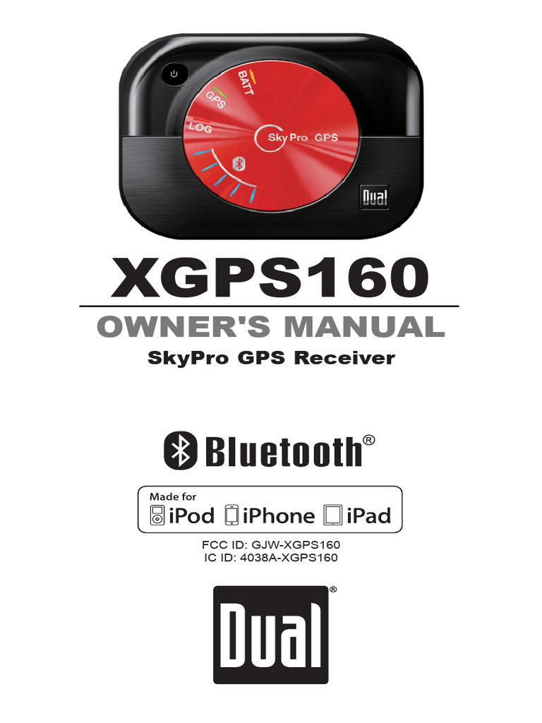 XGPS160 OM Rev 1.3 | PDF | Ios | Bluetooth