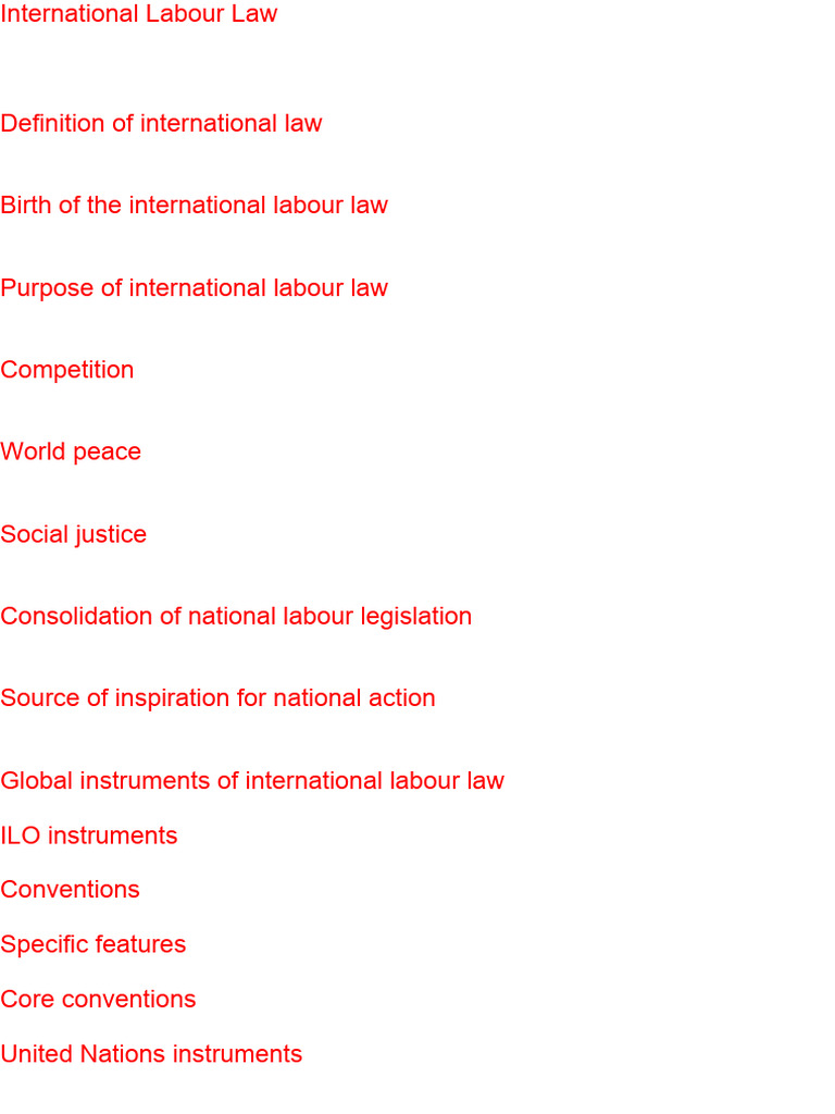 Assignment International Labour Law | PDF | International Labour ...
