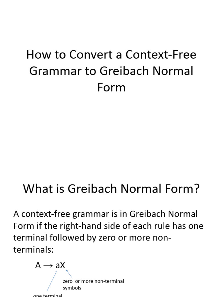 Converting to Greibach Normal Form | PDF | Theoretical Computer Science ...