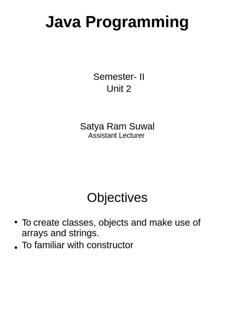 Unit 2 Java Pdf Inheritance Object Oriented Programming Method Computer Programming 