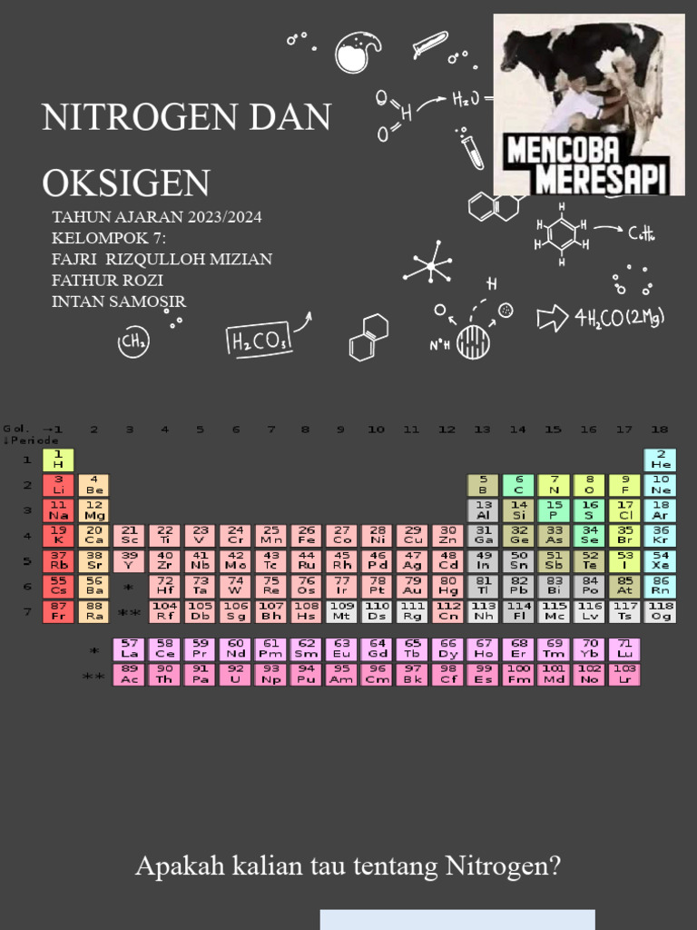 Nitrogen Oksigen Kelompok 7 | PDF