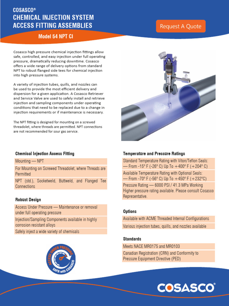 615499fb78247e11e379d971 - 54 Chemical Injection Access Fitting ...