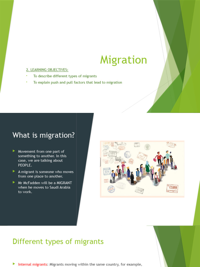 Lesson 6 - Migration . | PDF | Human Migration | Immigration