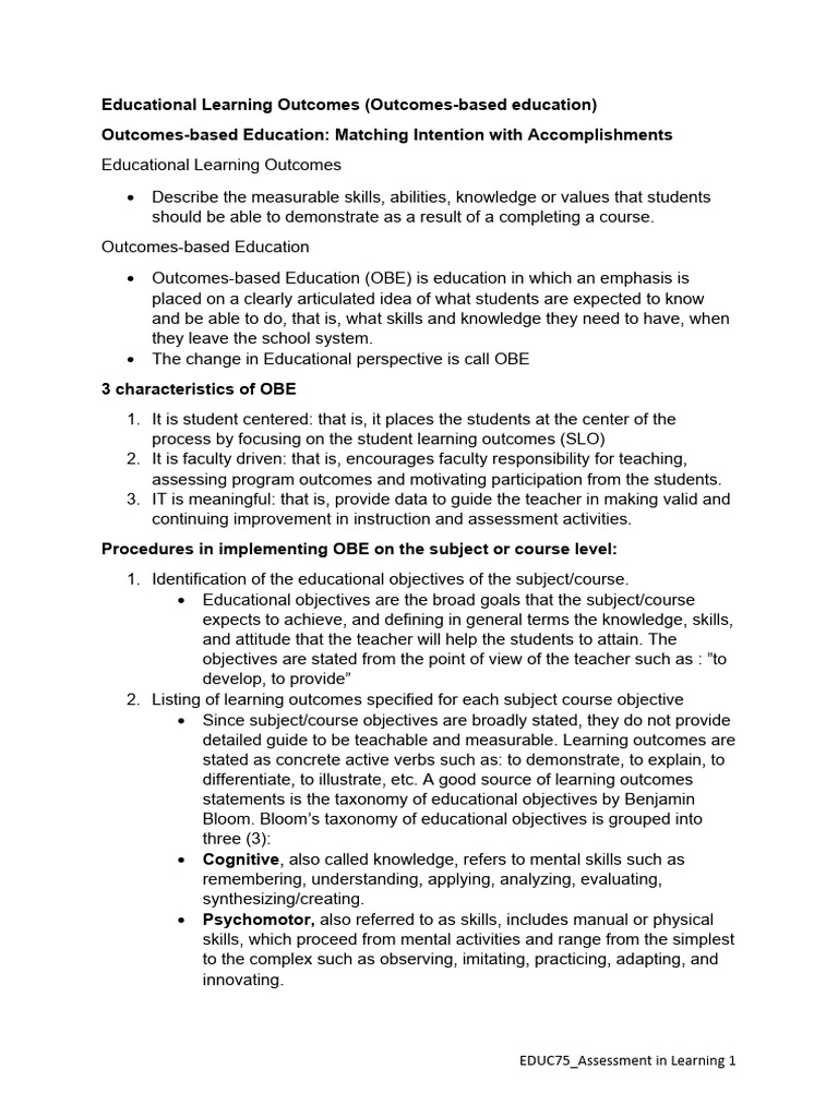 Ase 1 | PDF | Educational Assessment | Learning