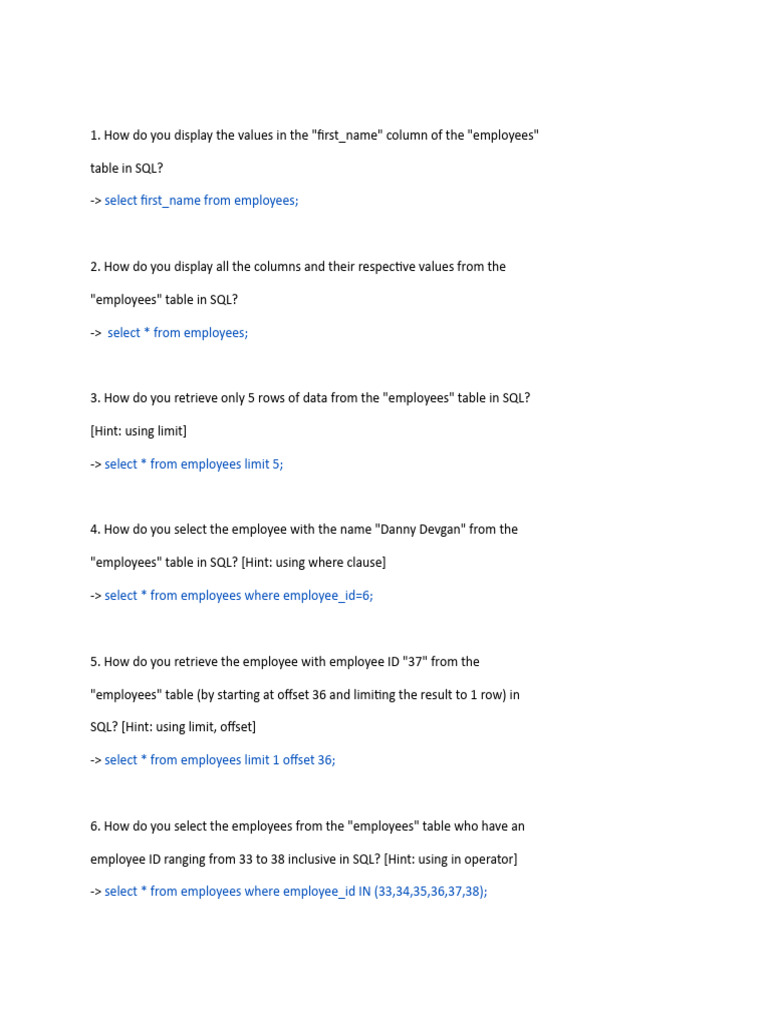SQL Assessment | PDF | Table (Database) | Applied Mathematics