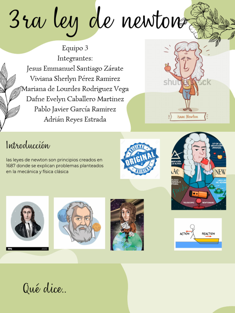 3° Ley de Newton Exposición | PDF