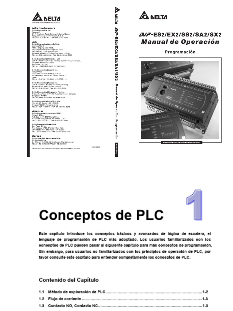 Delta Ia PLC DVP Es2 Ex2 Ss2 Sa2 Sx2 PM SP 20110630 | PDF | Relé ...