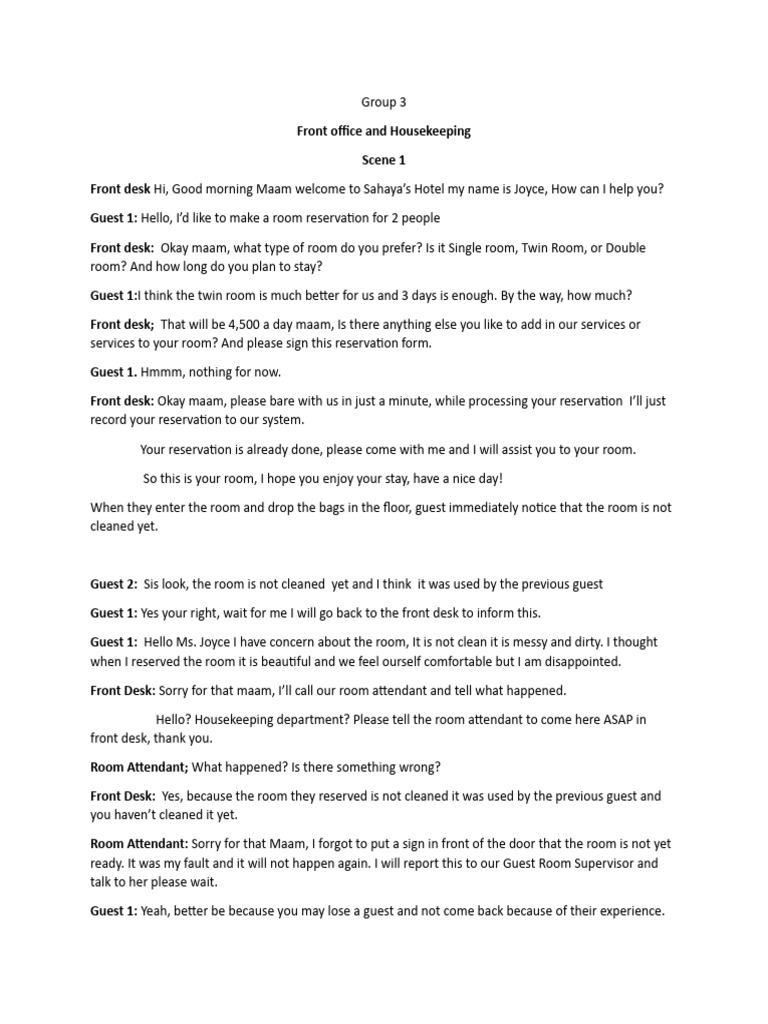 Group 3 Script | PDF