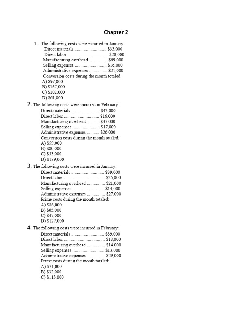 Chapter 2 Problems Part B | PDF | Renting | Cost