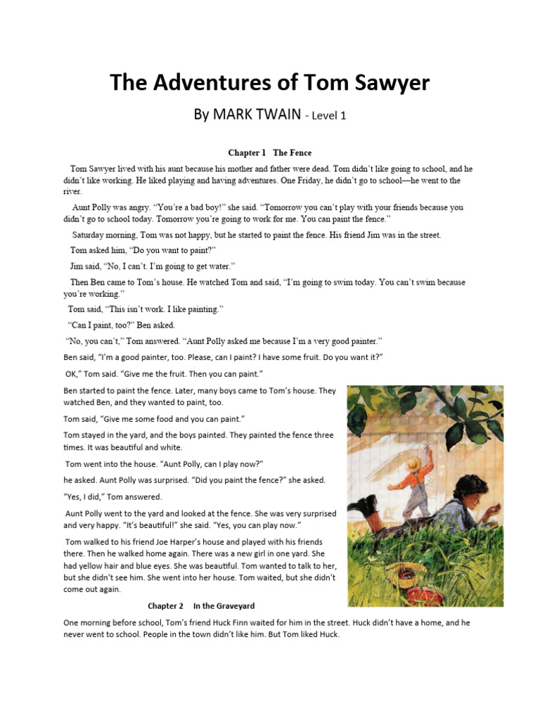 Chapter 1 The Fence | PDF | The Adventures Of Tom Sawyer
