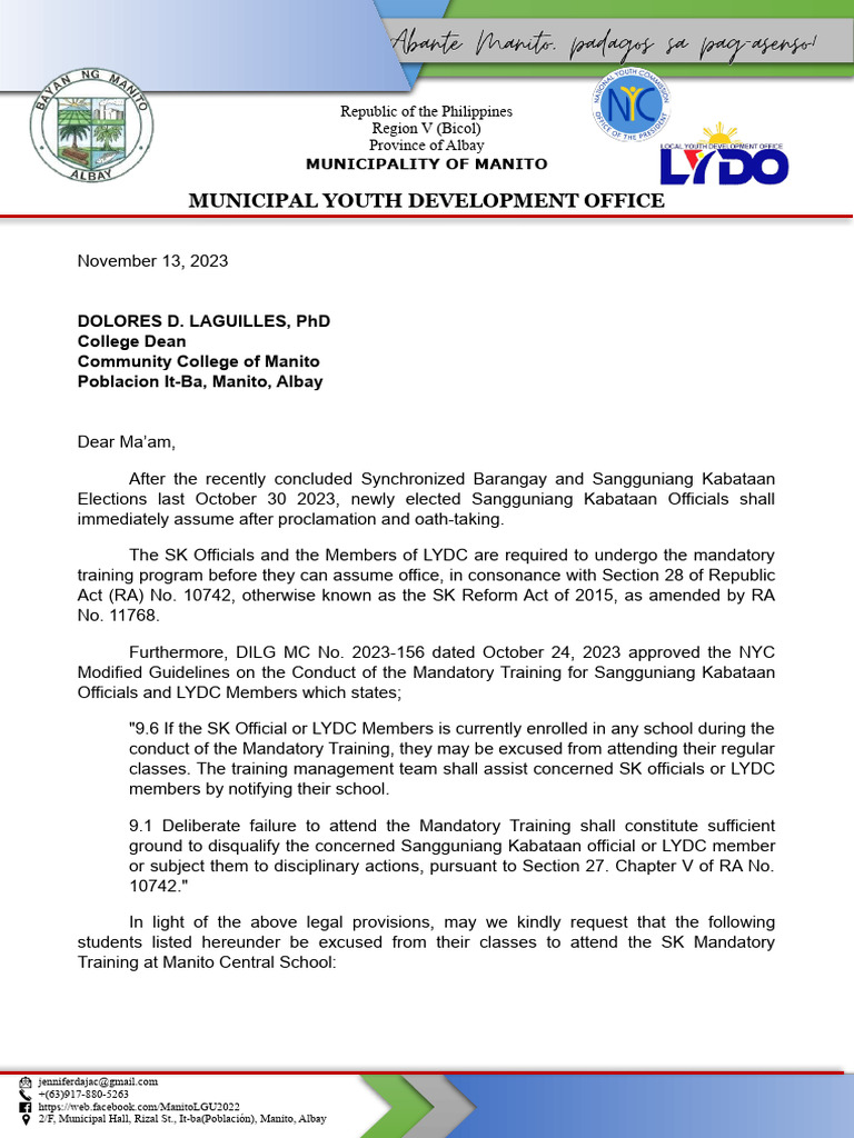 MYDO Official Letterhead A4 | PDF | Justice | Crime & Violence