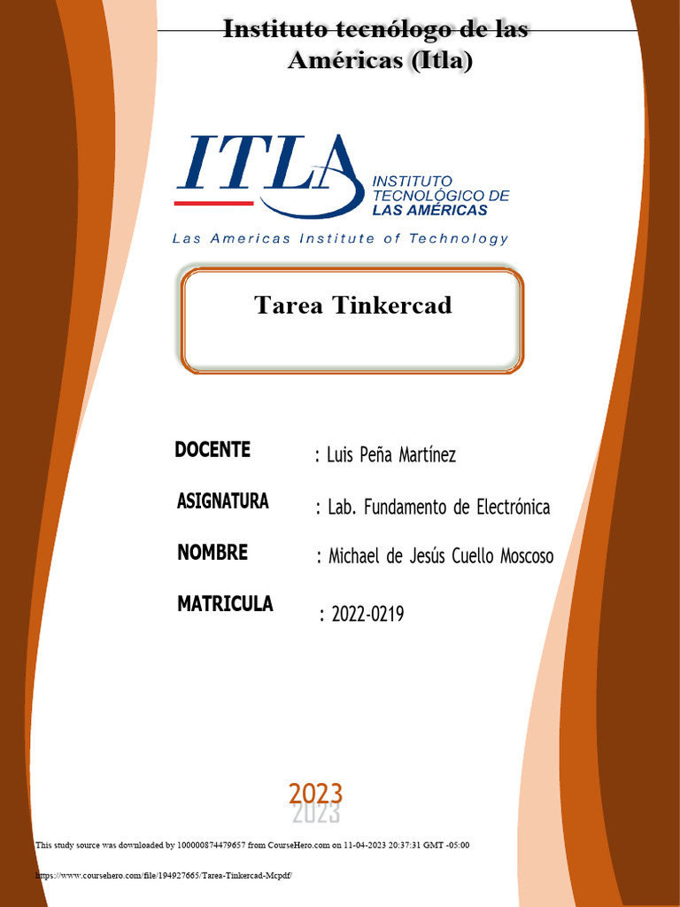 Tarea Tinkercad MC PDF | PDF