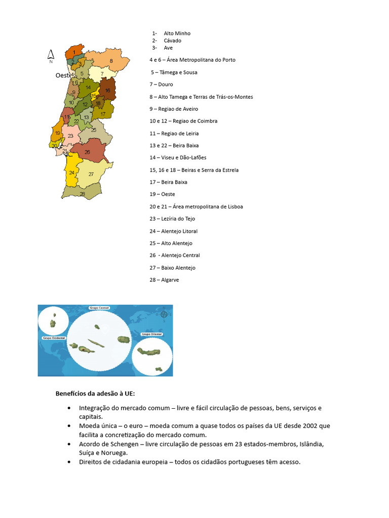 Mini Resumo Geografia A Sobre NUTS III | PDF