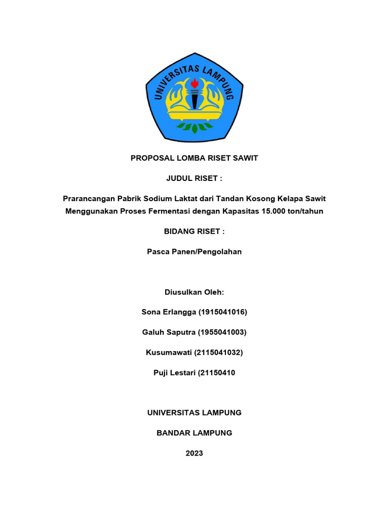 Proposal Riset Sawit Tekkim | PDF | Seni | Sains & Matematika