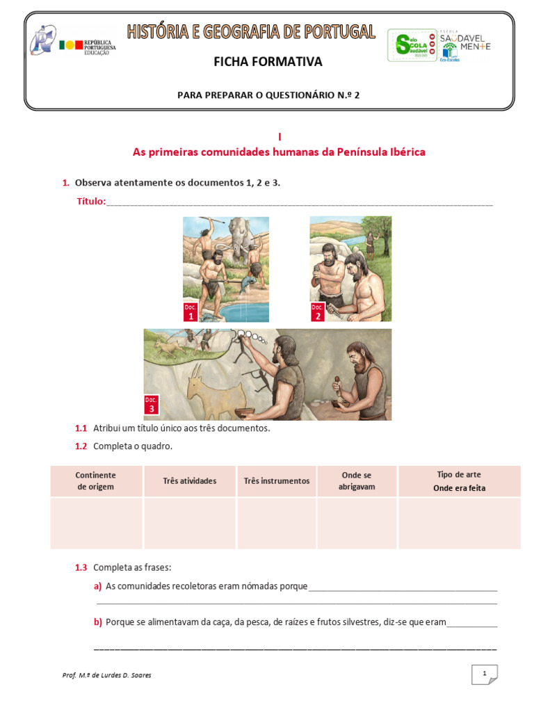 Ficha Formativa #2 HGP 5º | PDF | Roma Antiga | Península Ibérica