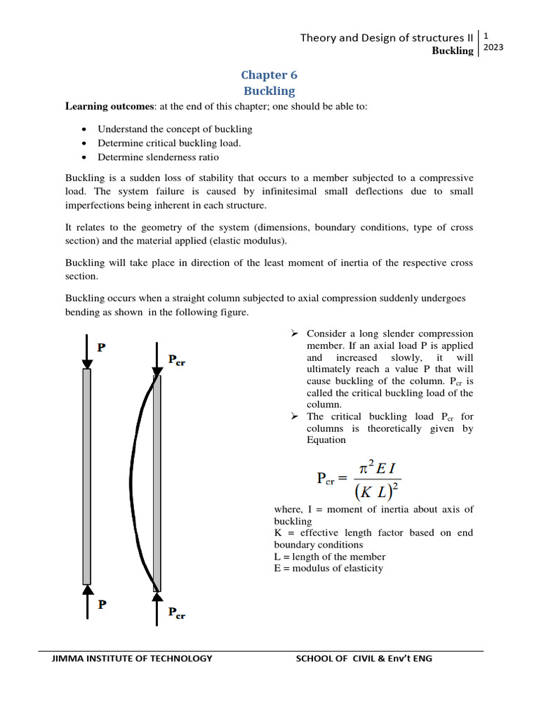 Tds 2 Chap 6 | PDF | Buckling | Continuum Mechanics Tds 2 Chap 6 | PDF | Buckling | Continuum Mechanics