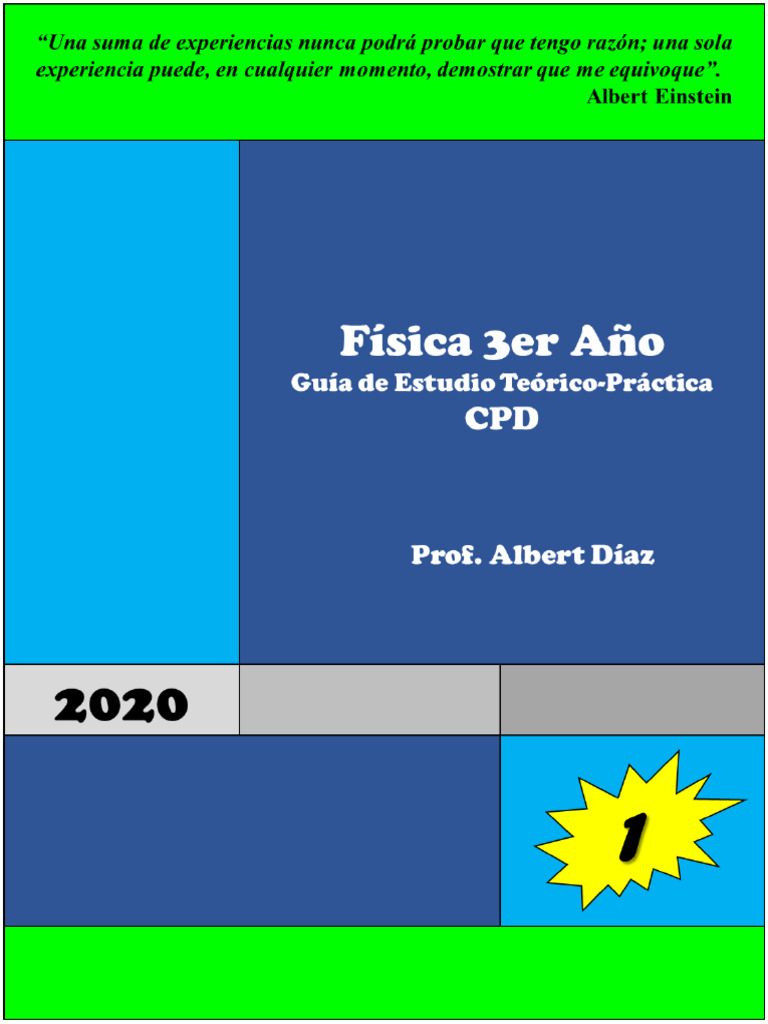 Guia de Estudio 3er Año (1ra Parte) | PDF | Velocidad | Aceleración