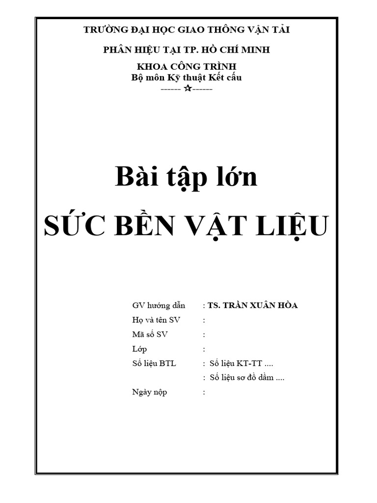 De Bai & Huong Dan BTL SBVL | PDF