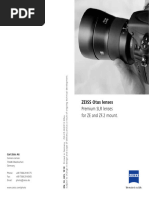 ZEISS AT LISA tri IOL Specifications | PDF | Human Eye | Ophthalmology