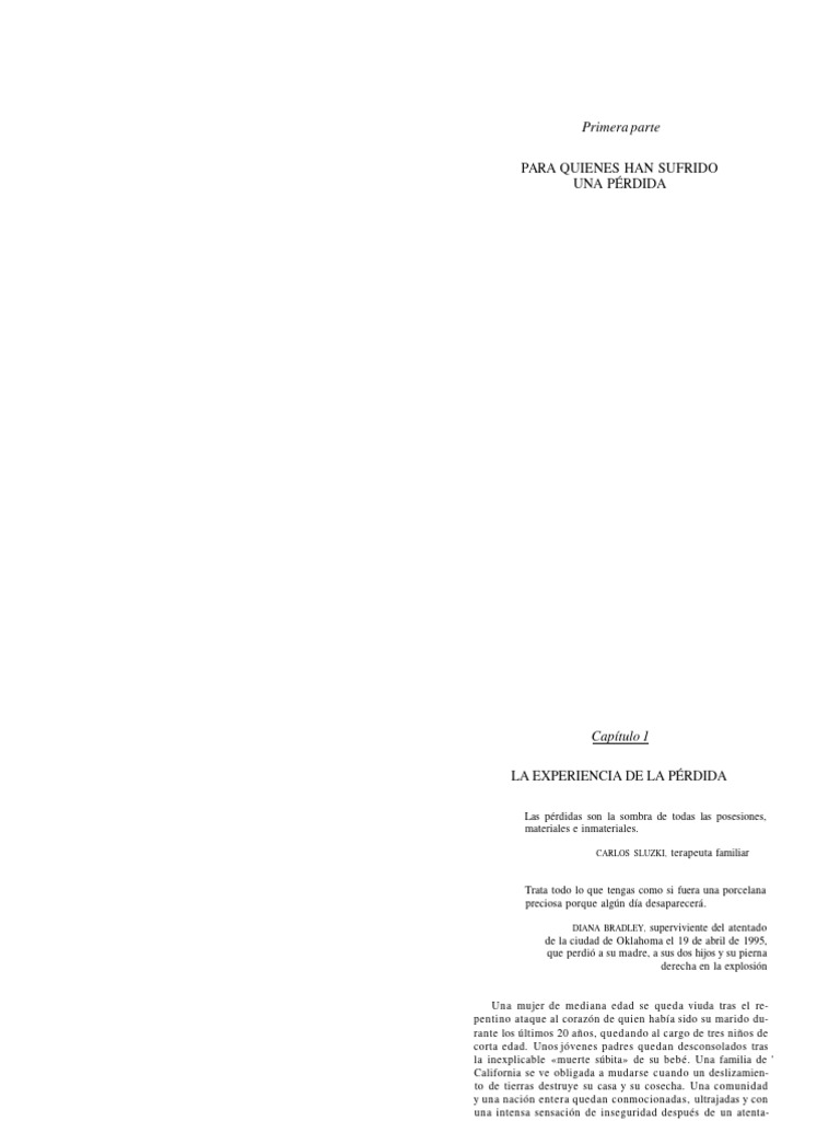 Amar y Perder Aprender de La Perdida - Neimeyer R | PDF | Dolor ...