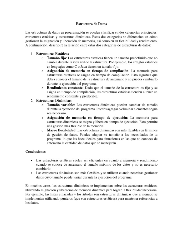 Las Estructuras De Datos Pdf Objeto Informática Java Lenguaje 9001