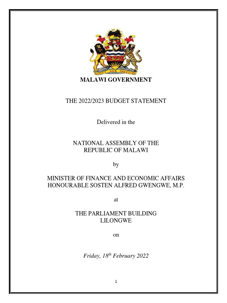 2022-23 Budget Statement Final | PDF | Government Budget Balance | Inflation