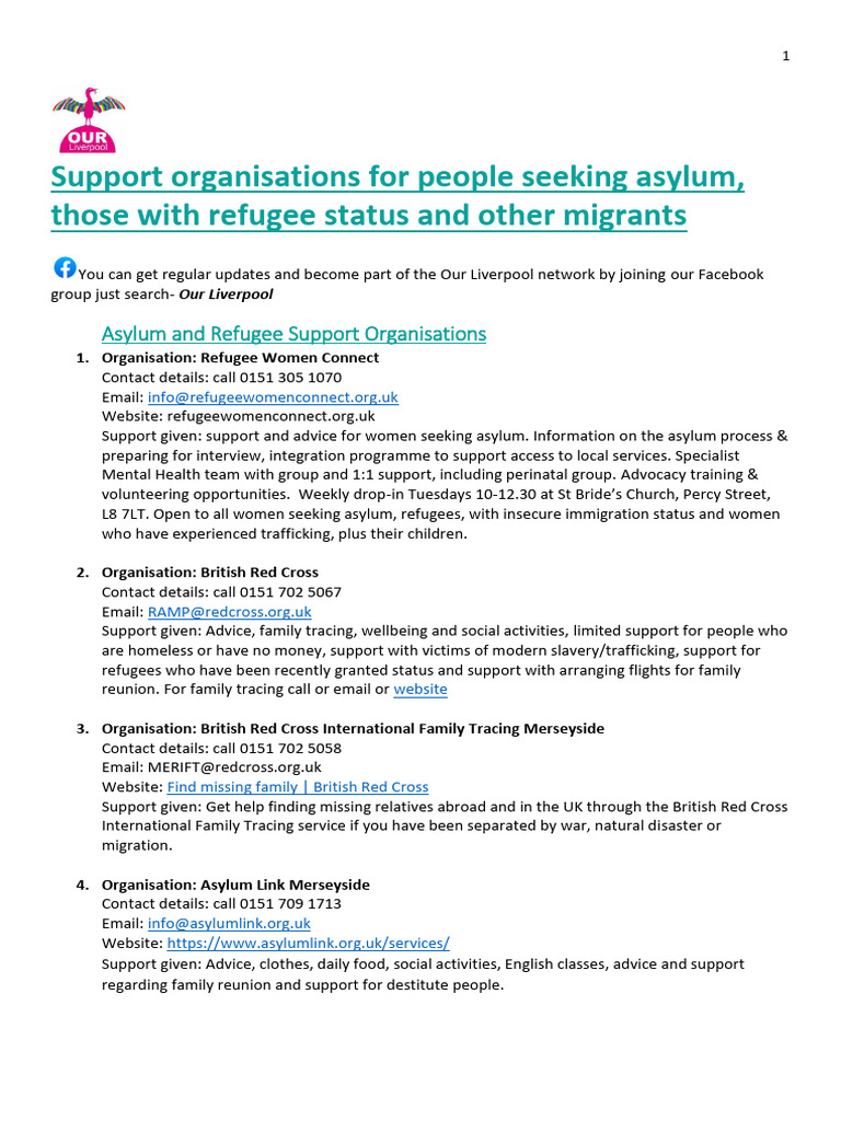 Asylum and Refugee Support in Liverpool | PDF | Asylum Seeker | Refugee