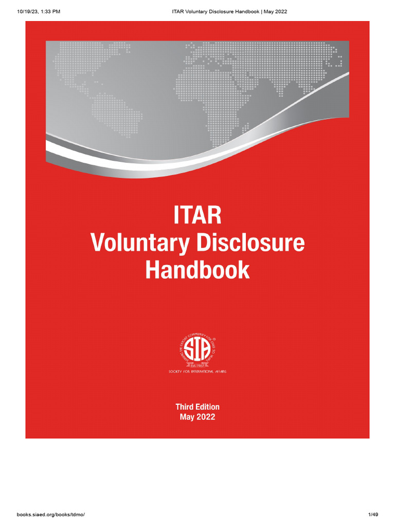 ITAR Voluntary Disclosure Guide | PDF