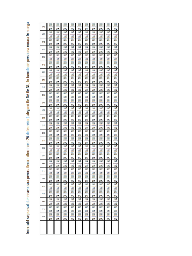 10 Exemplare Tabel Raspunsuri | PDF