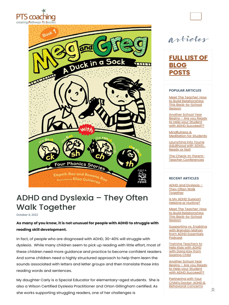 ADHD and Dyslexia - They Often Walk Together - PTS Coaching | PDF ... ADHD and Dyslexia - They Often Walk Together - PTS Coaching | PDF ...