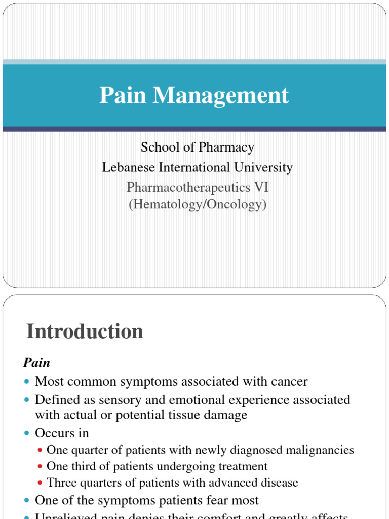 Pain Management | PDF | Analgesic | Opioid