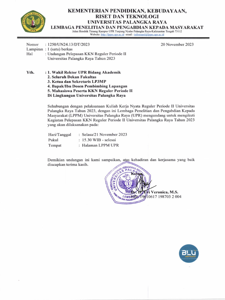 Undangan Pelepasan KKN Periode Ii - 001 | PDF