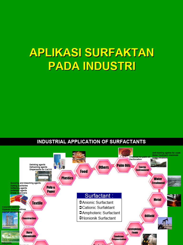 Aplikasi Surfactan dalam Industri | PDF | Surfactant | Organic Chemistry