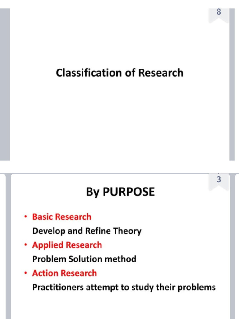 Classification of Research | PDF