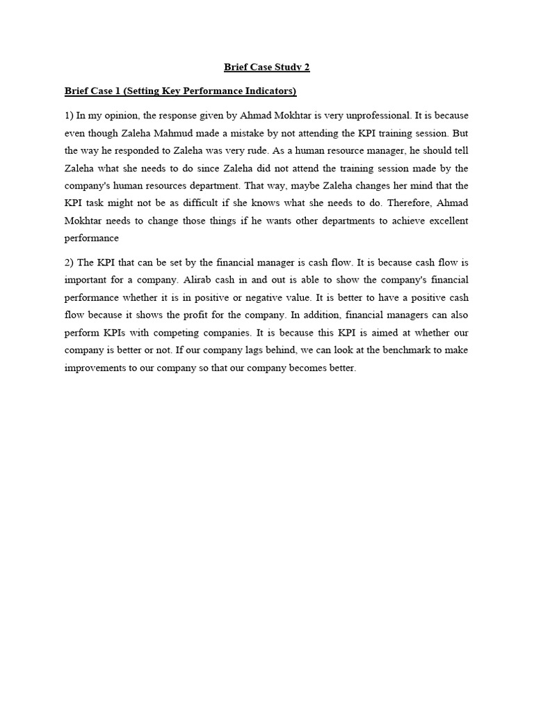 Brief Case Study 2 | PDF Brief Case Study 2 | PDF