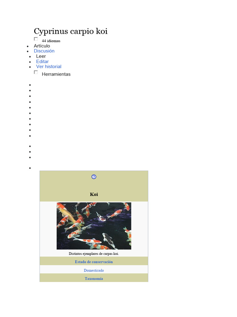 Pez Koi | PDF | Pescado | Peces y humanos