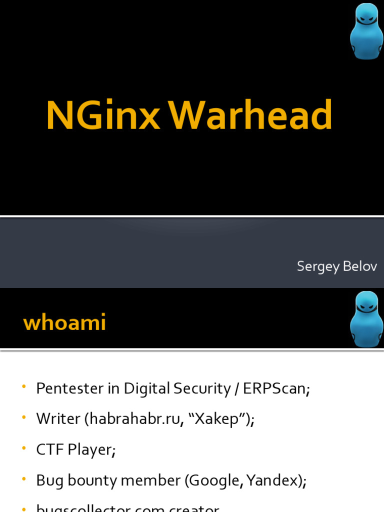 Sergey Belov - NGinx Warhead | PDF