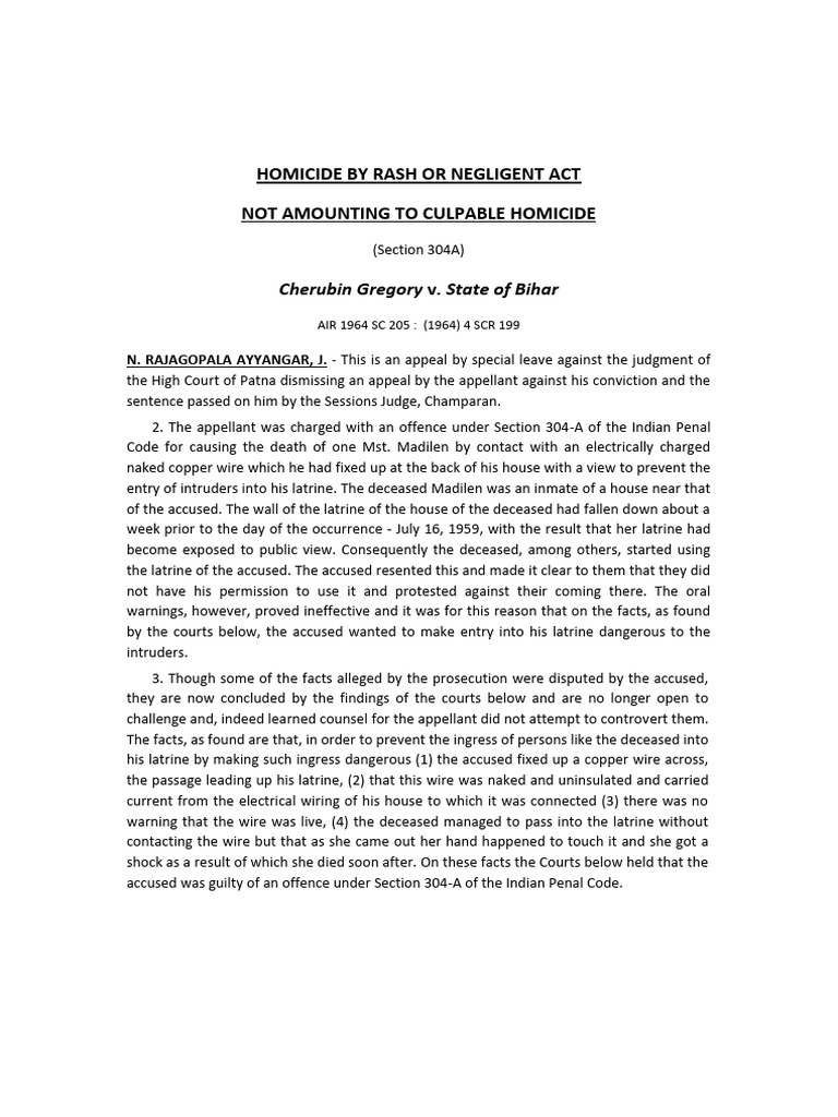 Ipc Unit 4 | PDF | Tort | Recklessness (Law)