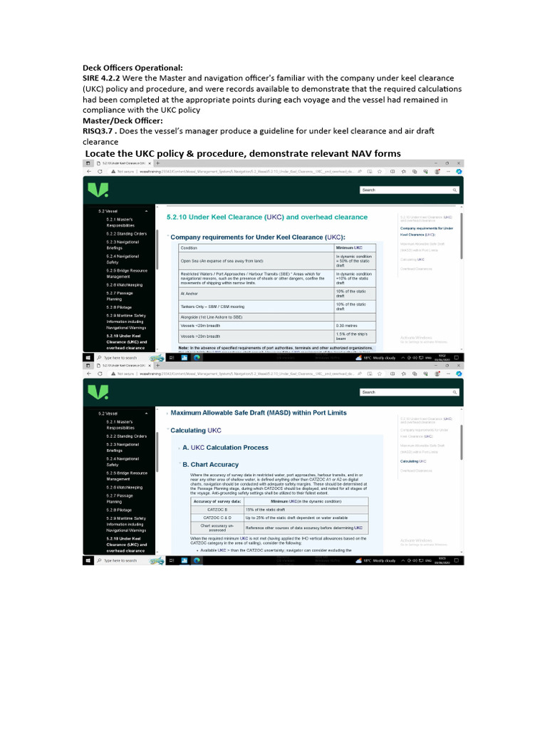 2 VMS SS Work Shop - Role Play - Deck Manag and Oper | PDF
