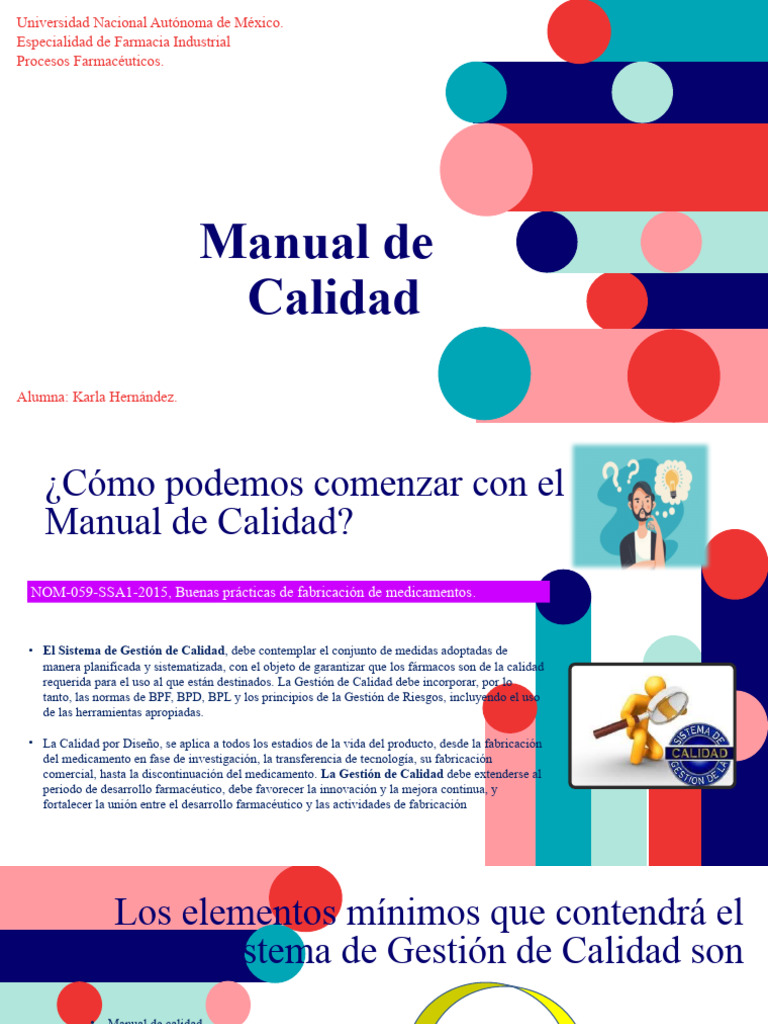 Expo. Manual de Calidad - Karla Hernandez | Descargar gratis PDF | Calidad (comercial) | Sistema ...
