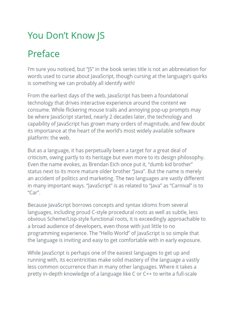 Preface | PDF | Java Script | Computer Programming Preface | PDF | Java Script | Computer Programming