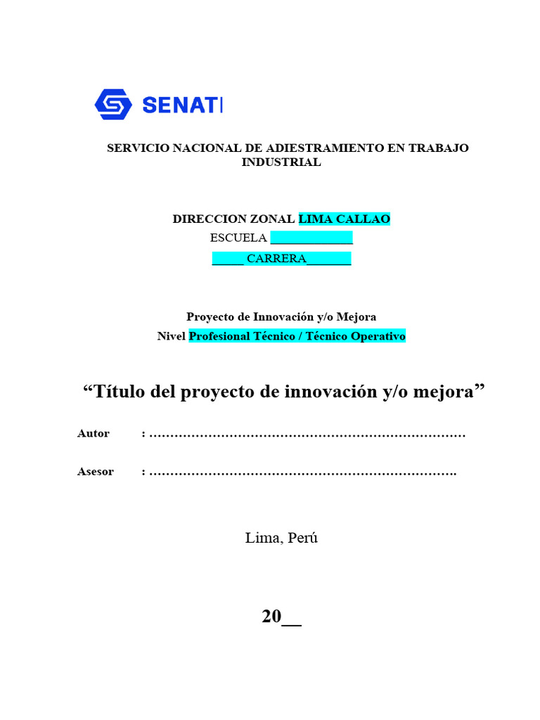 Formato Proyecto 2022-20 | PDF | Business | Innovación