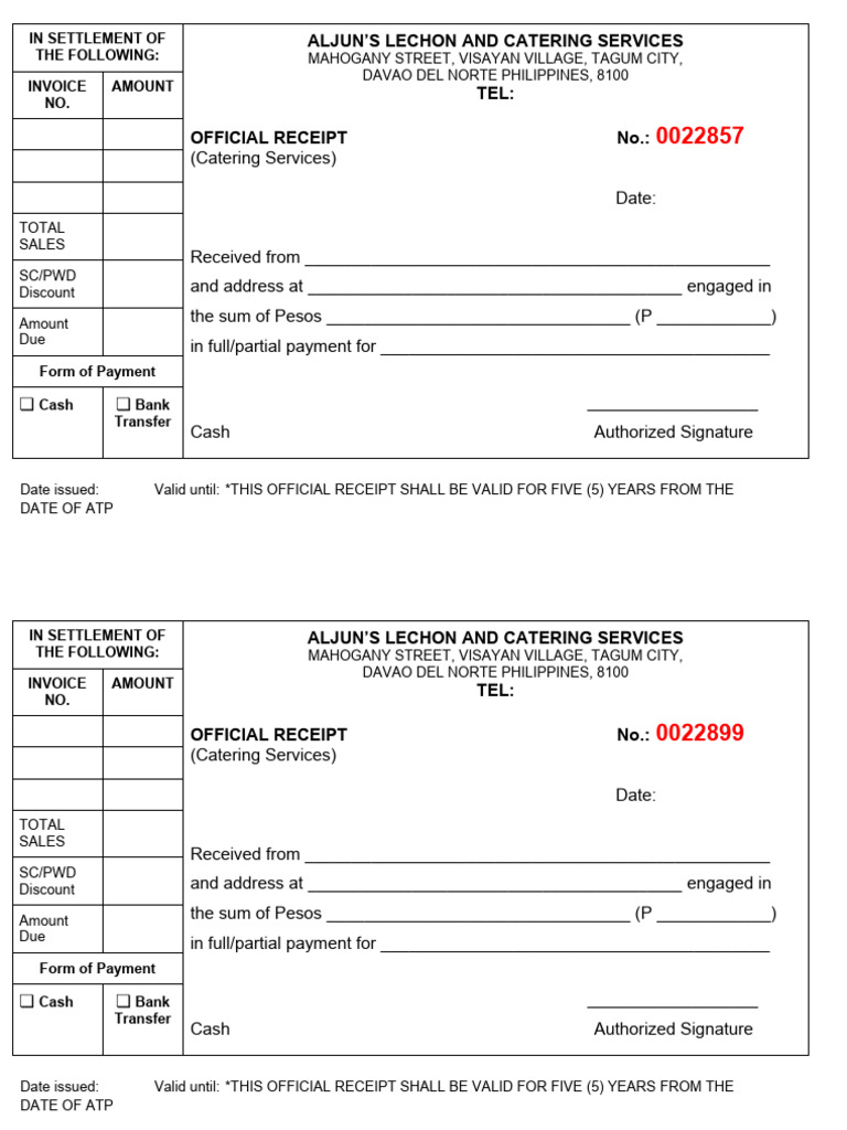 Myrna Little Resibo 2 | PDF | Receipt | Service Industries