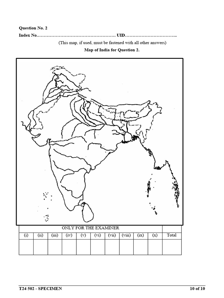 India Map for Class 10 Exam | PDF | Teaching Methods & Materials