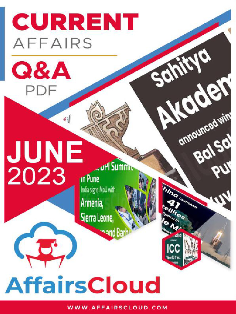 Current Affairs Q&A PDF - June 2023 by AffairsCloud New 1 | PDF ...