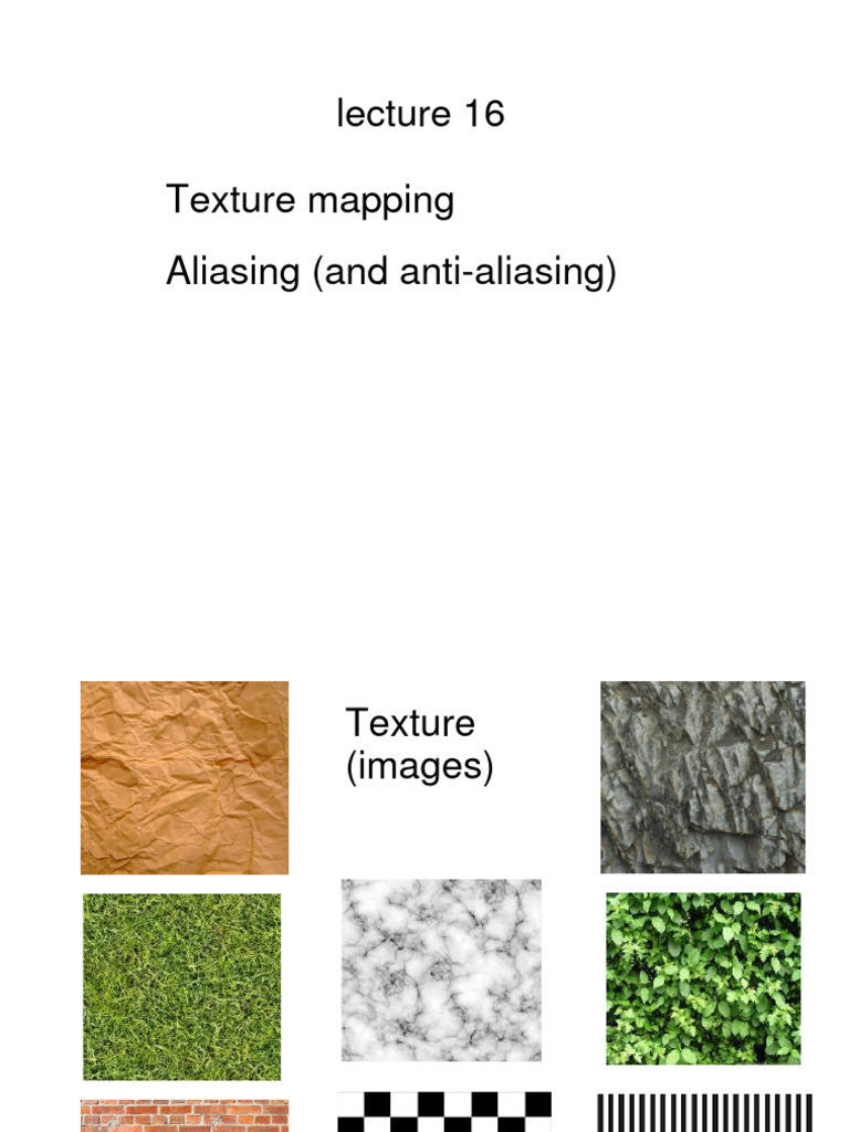 16 Slides | PDF | Texture Mapping | 2 D Computer Graphics