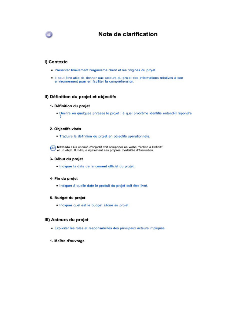 Note de Clarification | PDF
