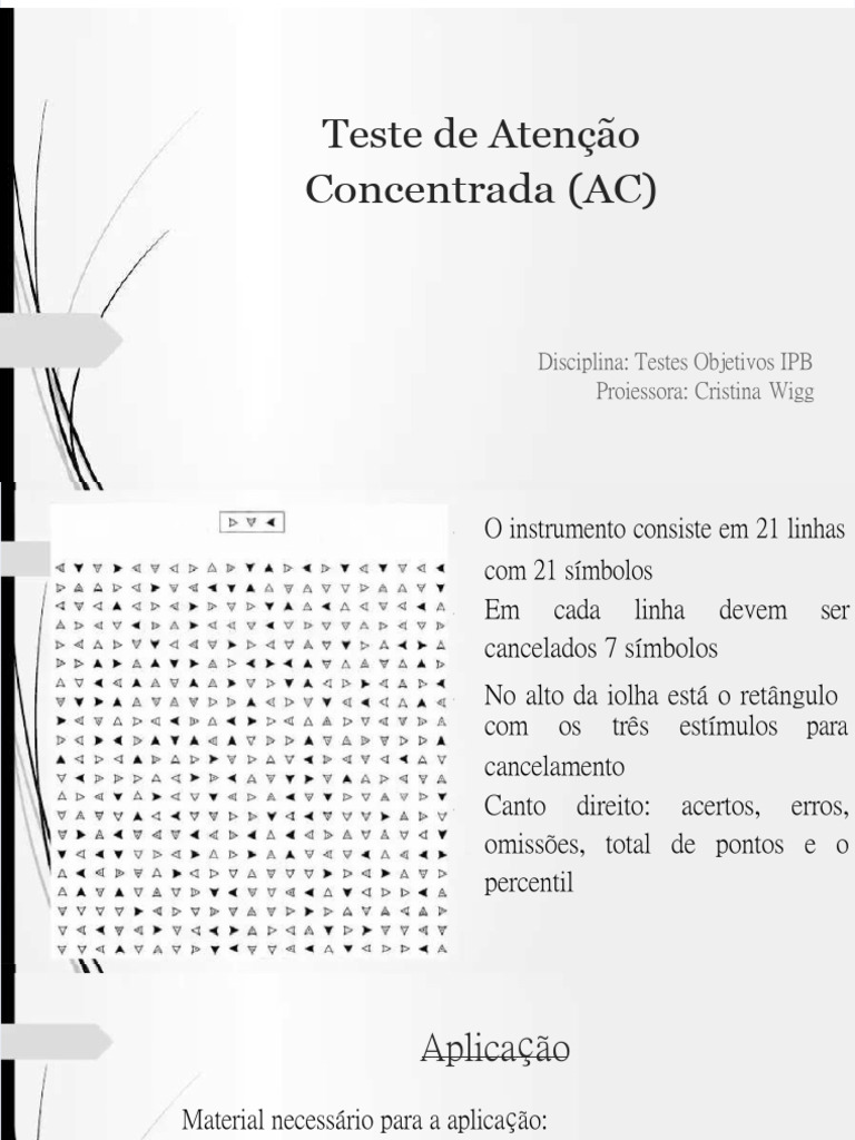 PDF Teste de Atenao Concentrada Ac | PDF